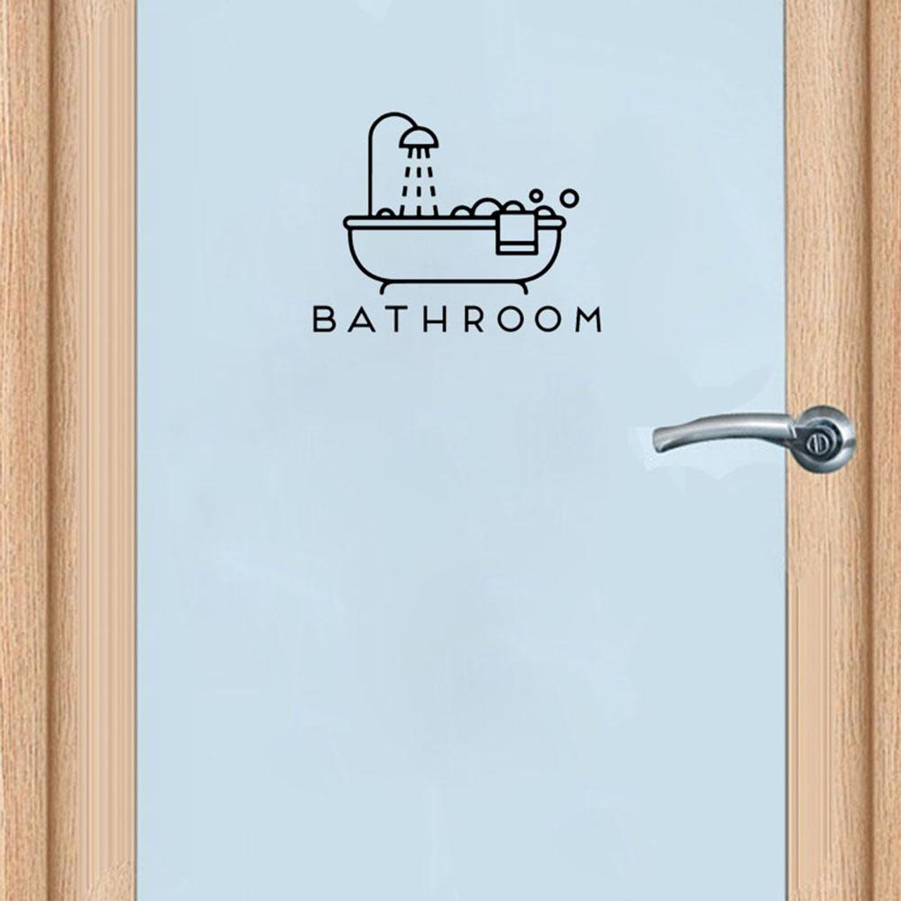 Diy Funny Door Stickers Bathroom Bathtub Shower Do... – Grandado
