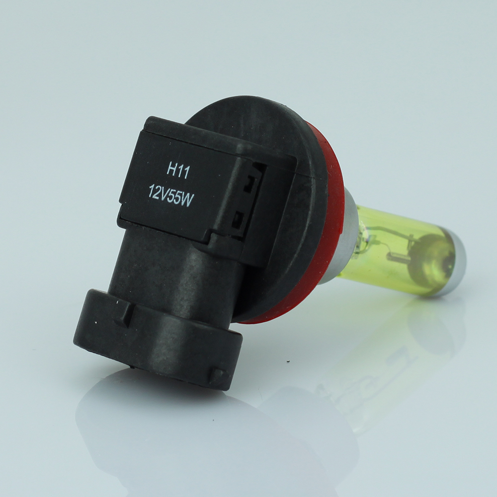 2 x H11 PGJ19-2 12V 3000K 55W Golden Yellow Auto Car HOD Halogen Bulbs ...