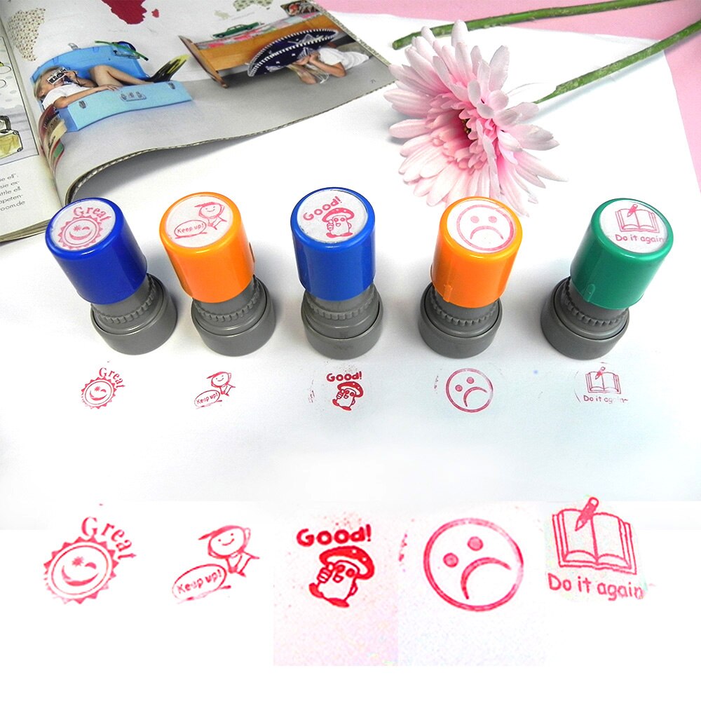 5pcs Teacher Stampers Self Inking Student Evaluati... – Grandado