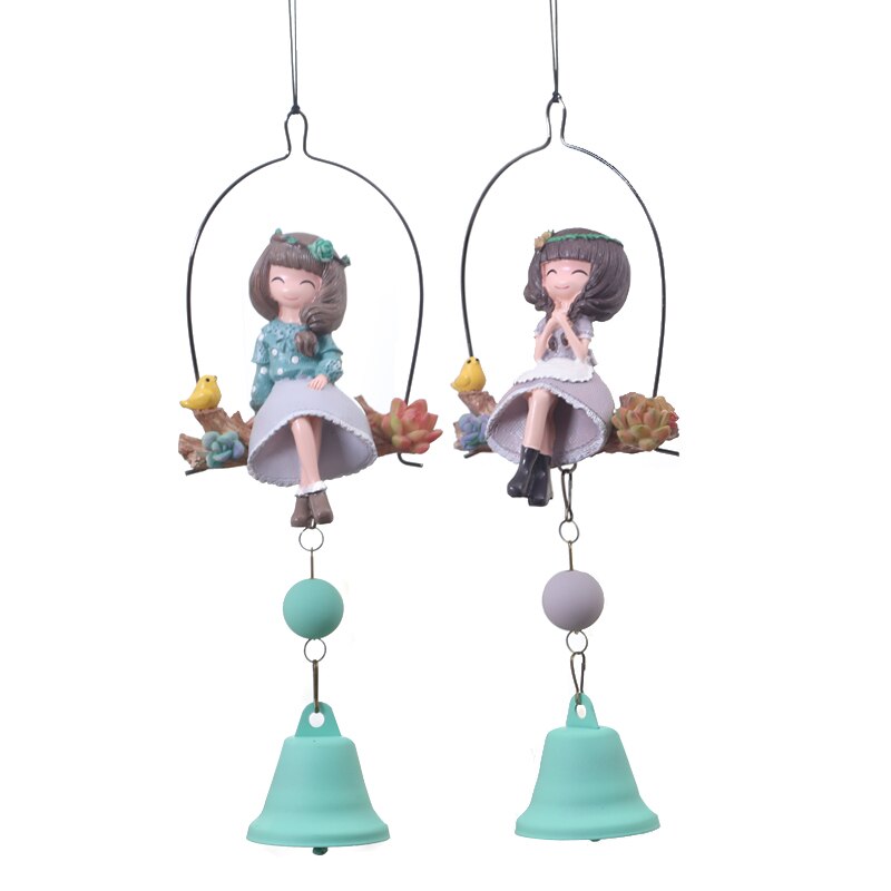 FLOWER FLOWER GIRL, WROUGHT IRON BELLS HANG ACT TH... – Vicedeal
