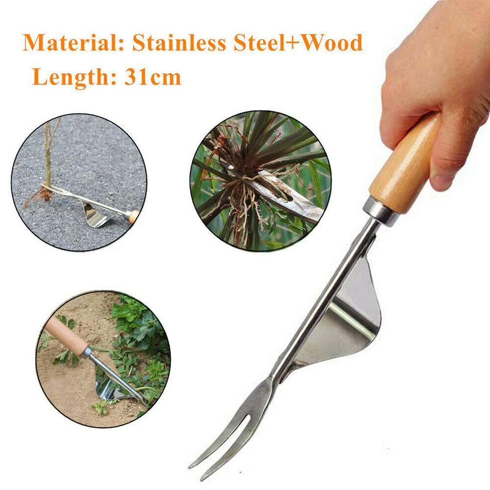 Wood Handle Steel Garden Weeder Hand Weeding Remov... – Vicedeal