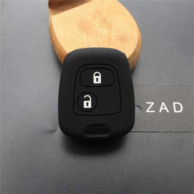 ZAD 2 Knoppen Siliconen autosleutel beschermhoes s... – Grandado