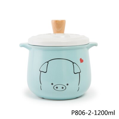 1200ml Pig Pink ceramic casserole Spodumene High t... – Grandado