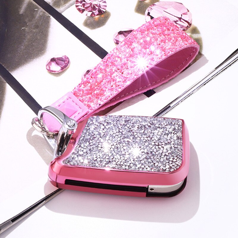 Diamond Car Key Cover Case Key Chain Keyring Fit f... – Grandado