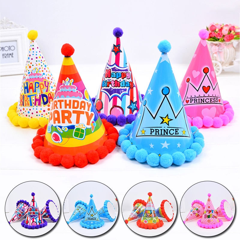 1Pcs Baby Kid Rainbow Birthday Party Hat Child Cro... – Vicedeal