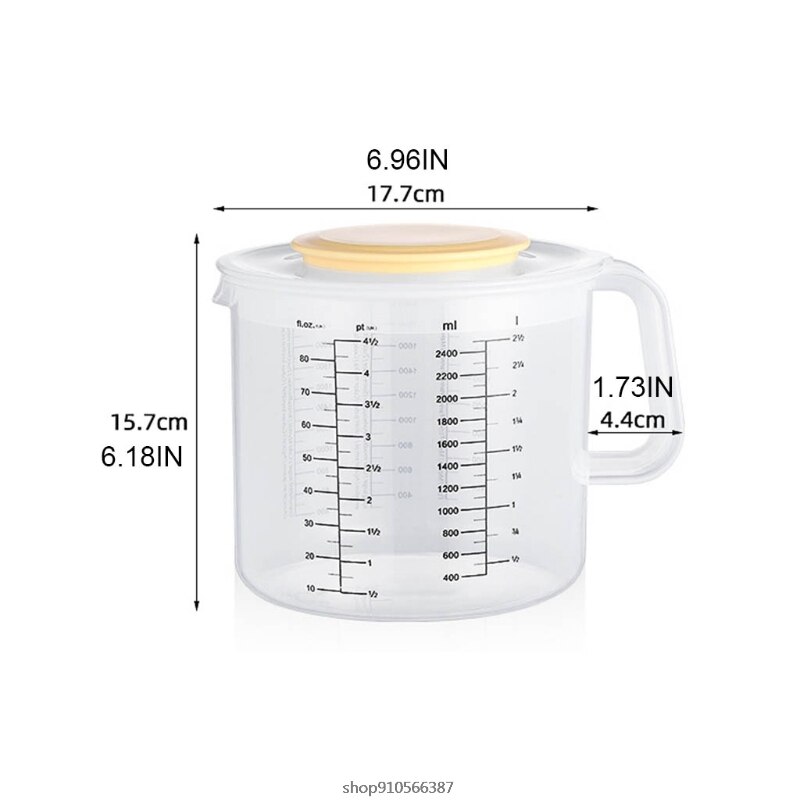 2.5L Baking Measuring Cup Scale Mixing Bowl with L... – Vicedeal