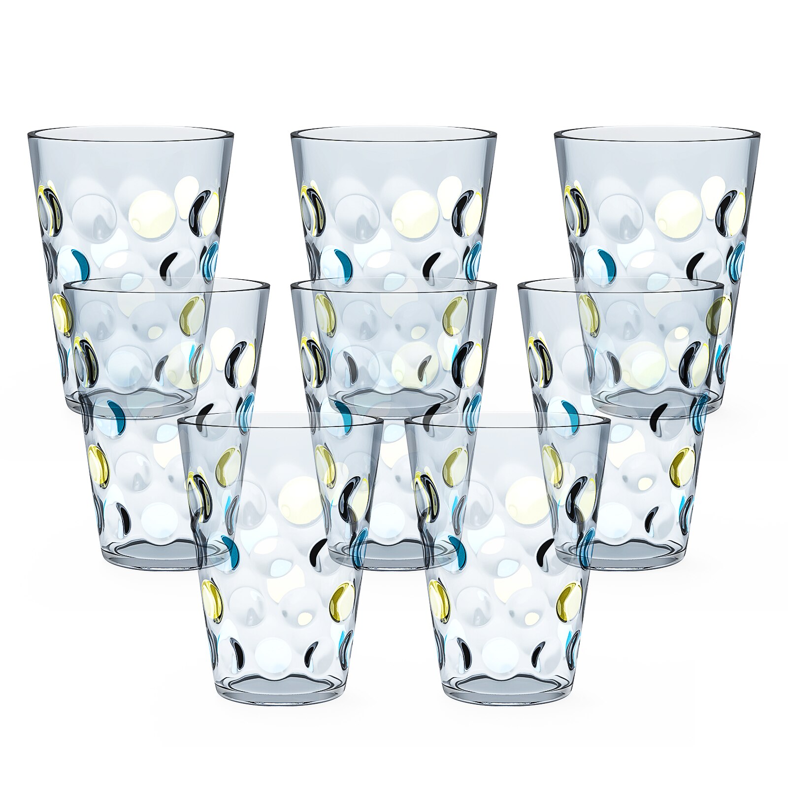12oz Acrylic Break-Resistant Drinking Glasses Dish... – Vicedeal