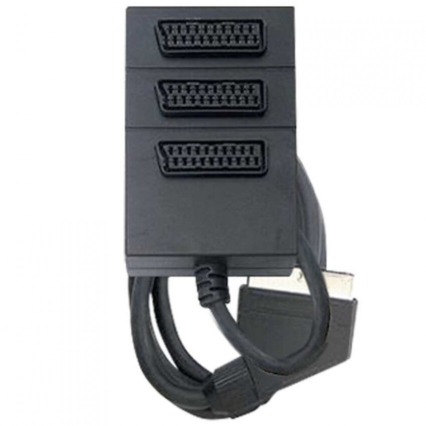 Adaptador 3 Tomas Euroconector con Cable 0,5m 7hSe... – Grandado