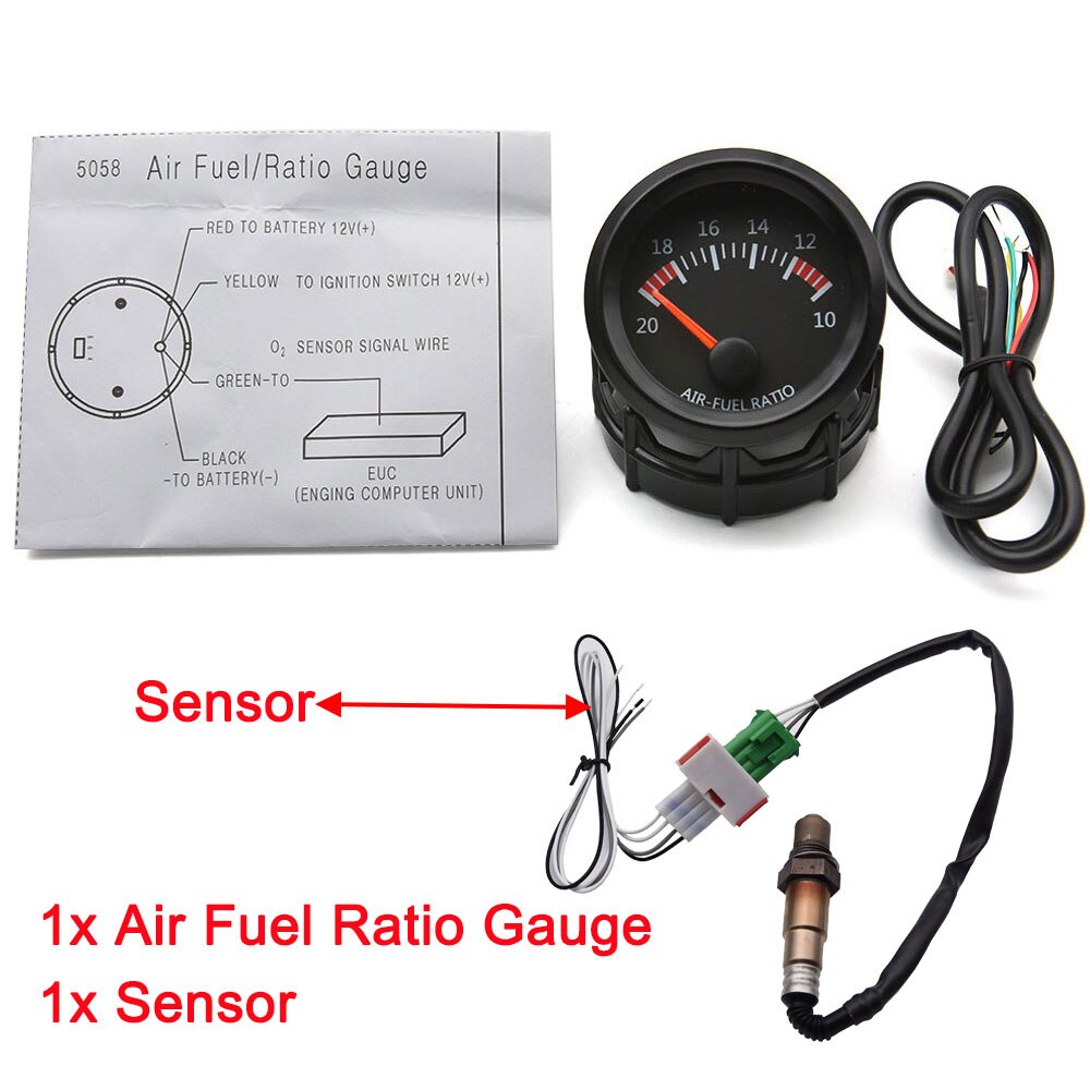Universele 2 "52Mm Car Auto Air Fuel Ratio Gauge 12V Racing Air Fuel ...