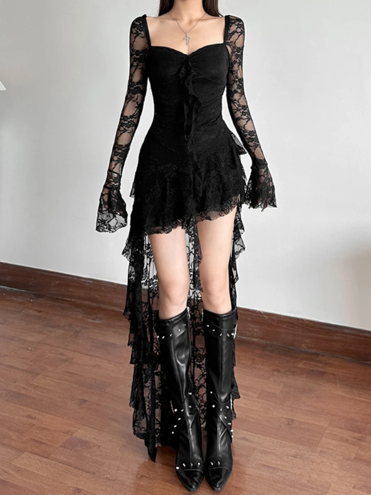 Altgoth indkøbscenter goth fairycore kjole kvinder... – Grandado