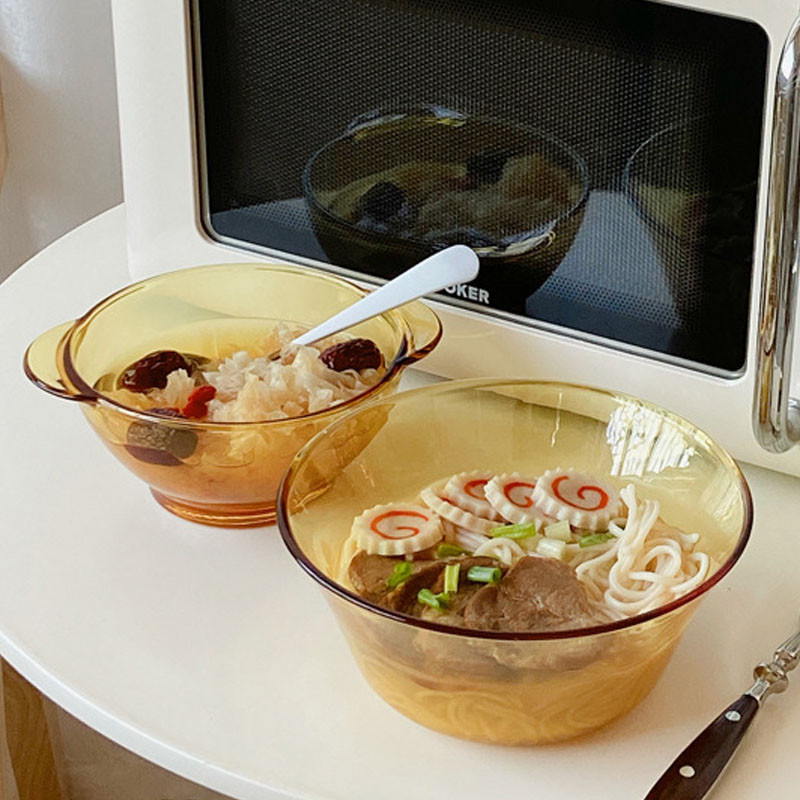 Glass Plate French Amber Transparent Fruit Salad D... – Grandado