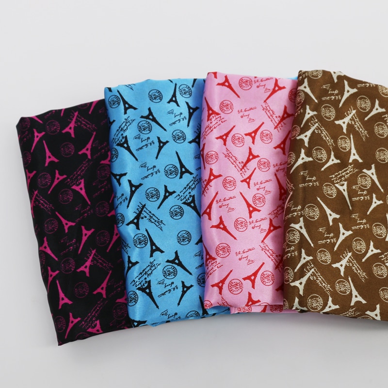 Tower pattern soft satin fabric lining – Grandado