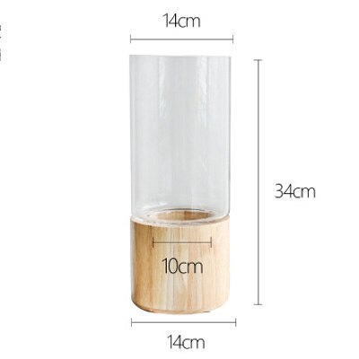 List Solid Wood Base Glass Vase Luxury Living Room... – Grandado