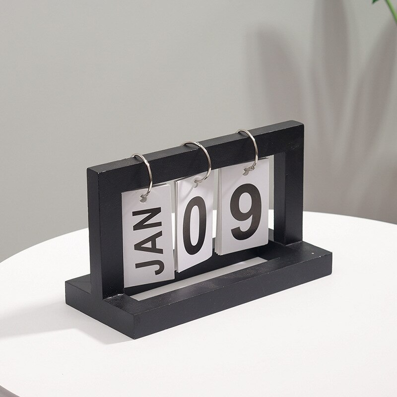 Wooden Flip Calendar Simple Home Desktop Small Dec Vicedeal