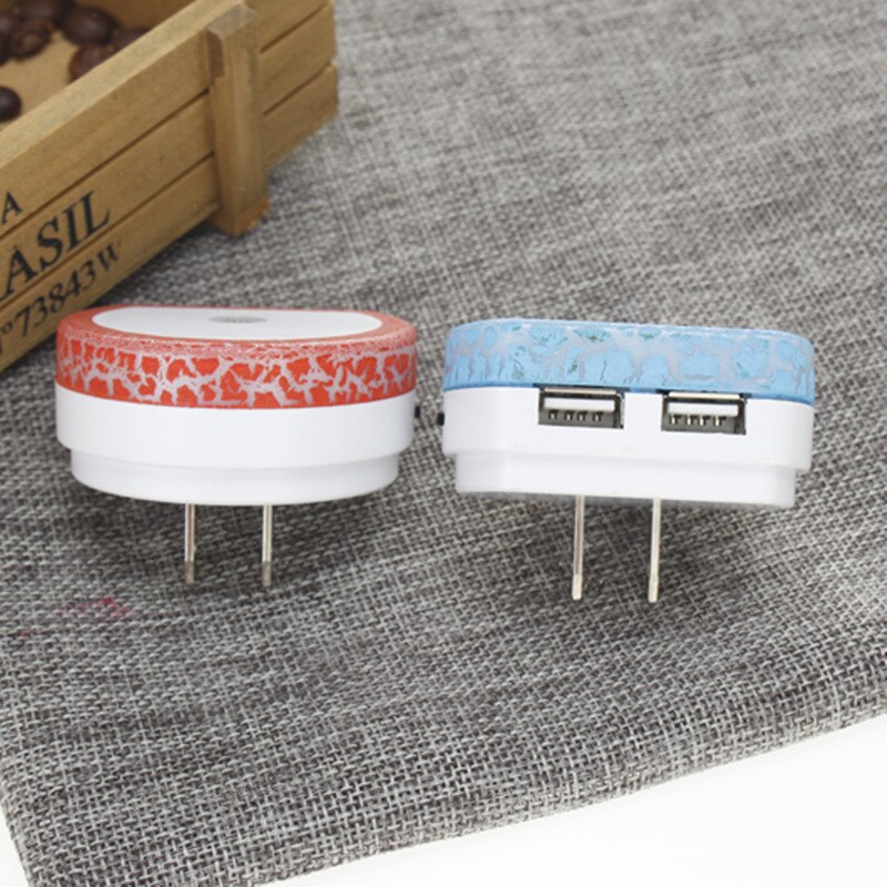 LED Sensor Control Night Light EU US Plug Dual USB... – Grandado