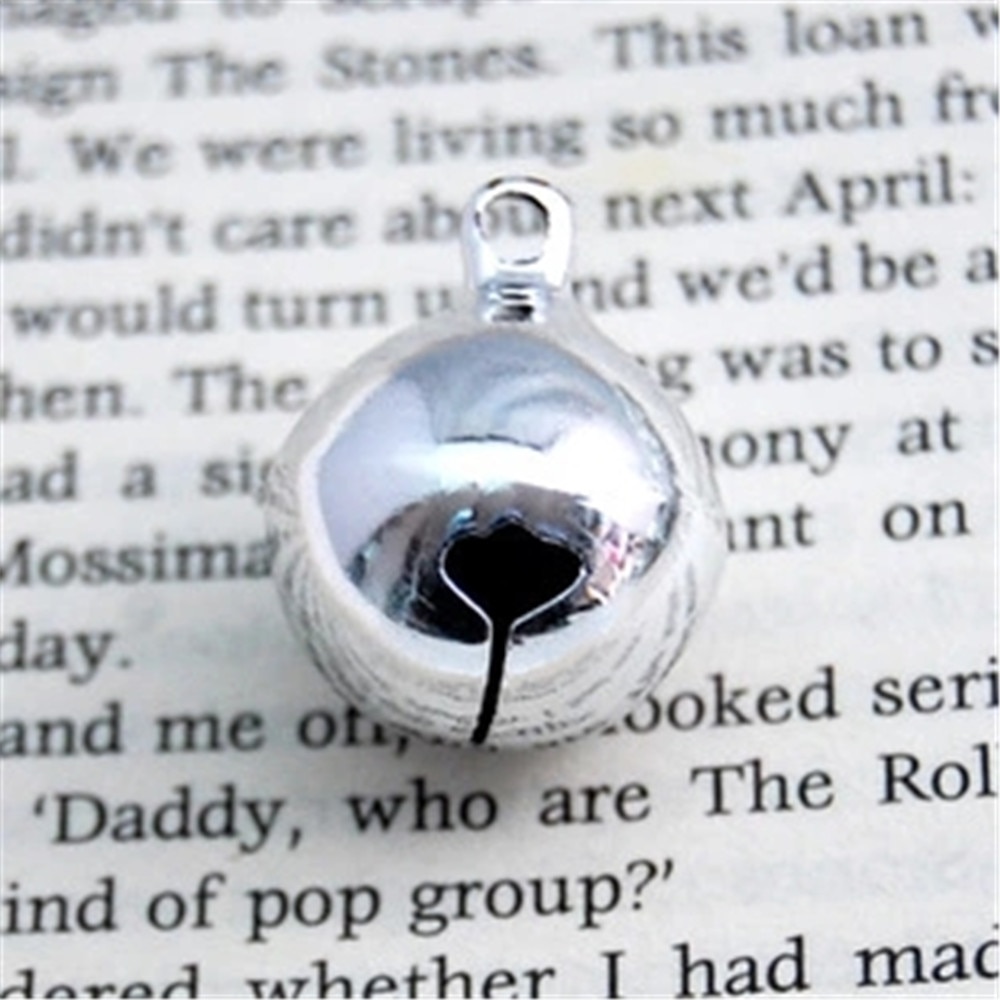 14mm 20PCs Silver Jingle Bells Pendants Hanging Ch... – Grandado