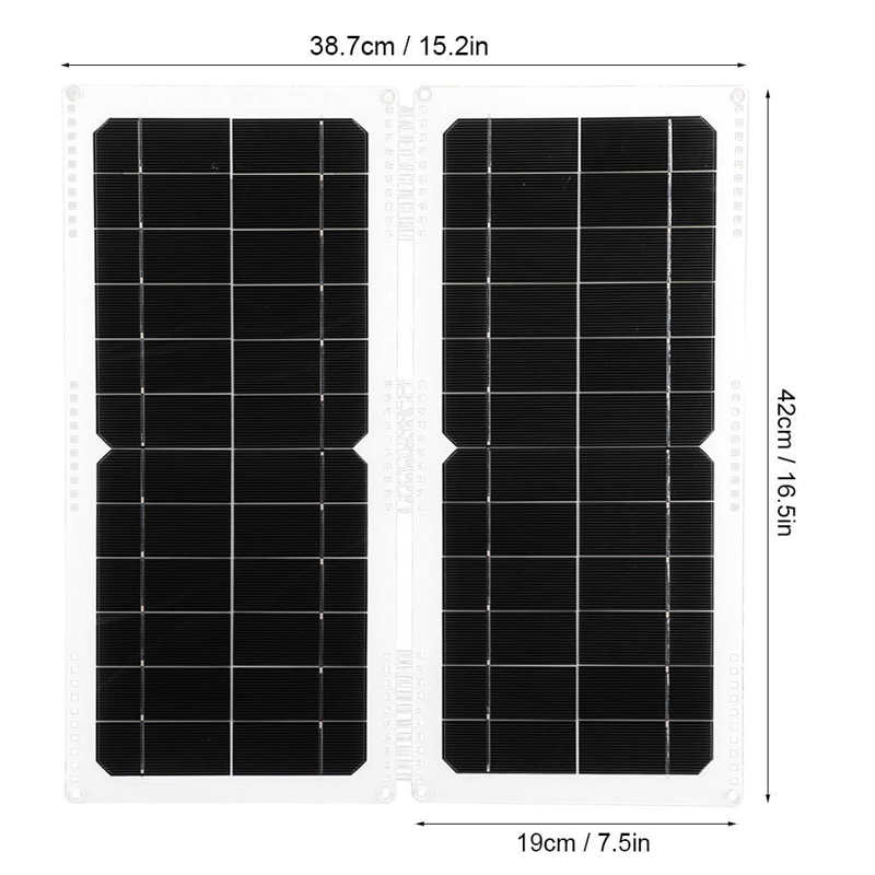 20W 12V Portable Solar Panel Folding Monocrystal C... – Grandado