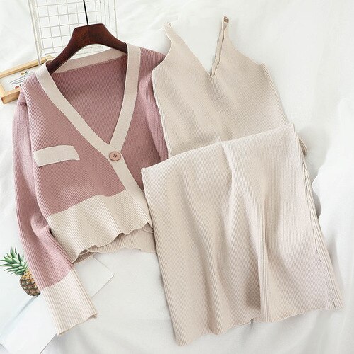 Terno coreano feminino 2020 outono simples terno c... – Grandado