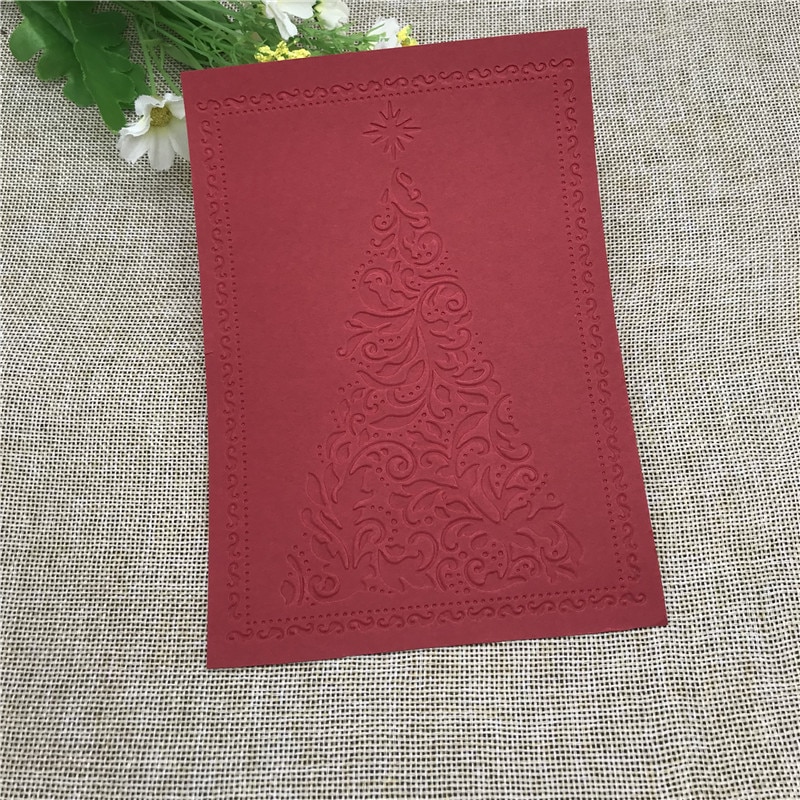 Christmas tree DIY Plastic Embossing Folders for D... – Grandado