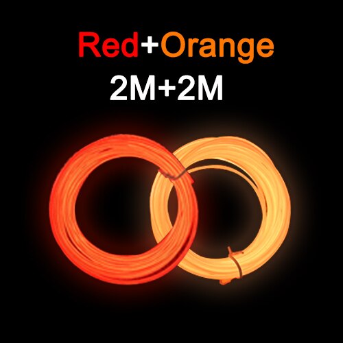 2M Car Ambient Light 3V 5V 12V EL Wire USB/Battery... – Grandado