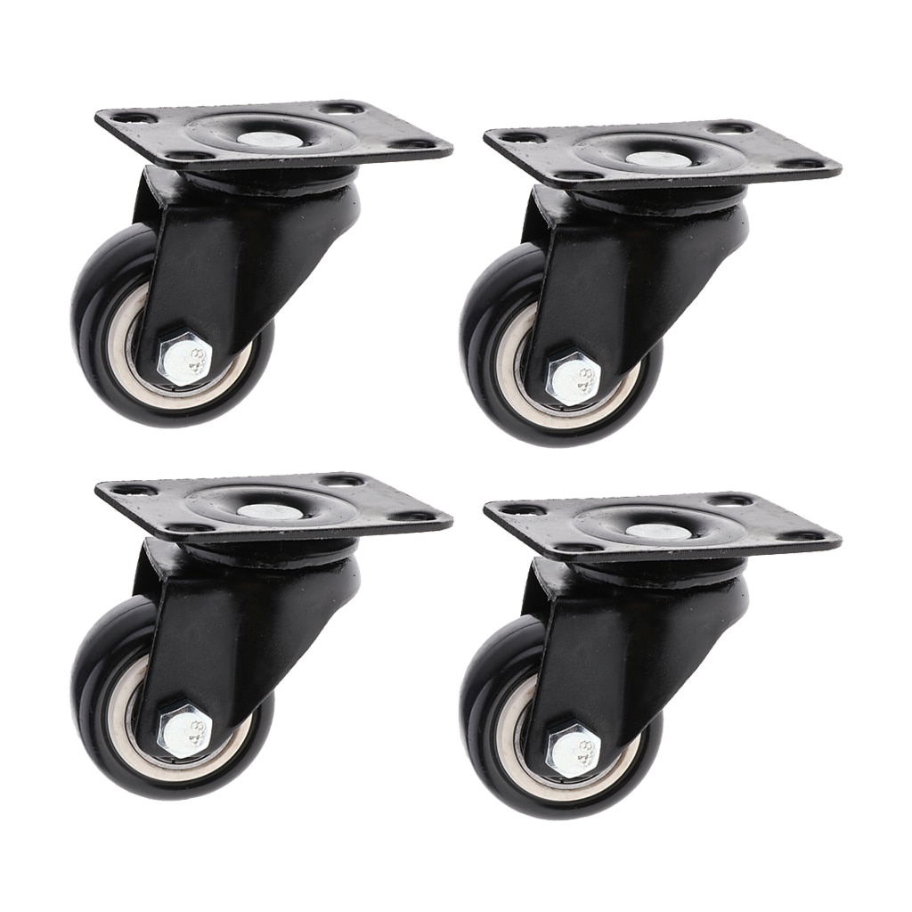 40mm SWIVEL CASTOR WHEEL SET PACK OF 4 Small Heavy... – Vicedeal
