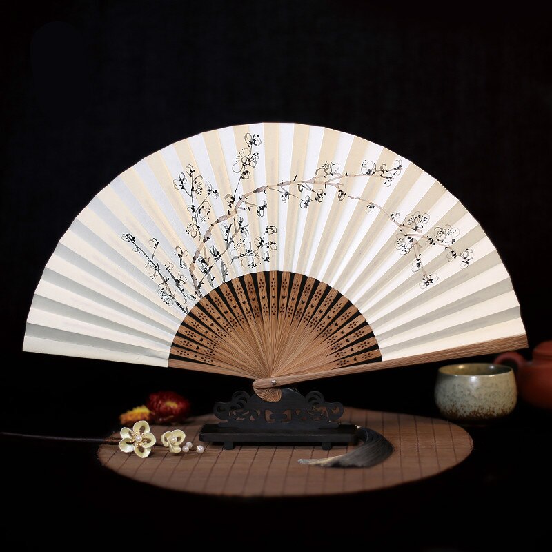 Japanese Style Hand Painted Paper Fan 21.5*41cm Ve... – Grandado