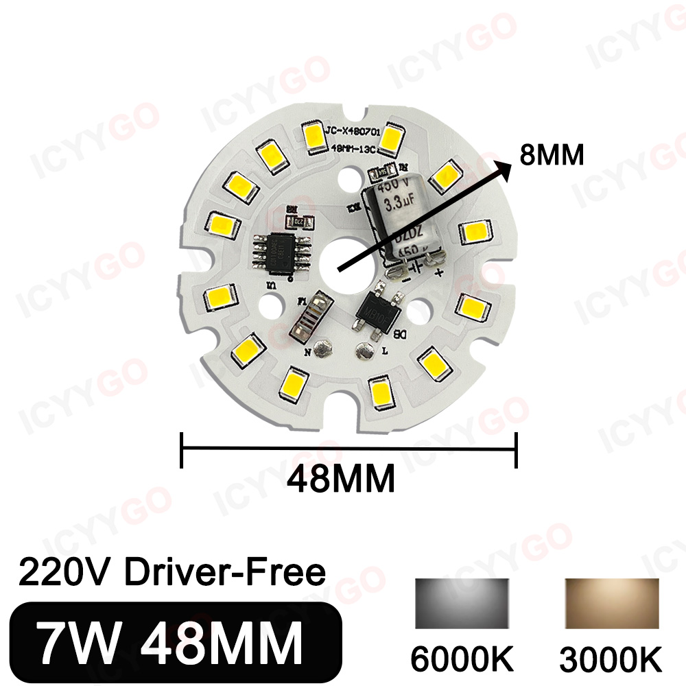 Led-chip 220v utan drivdon 5w 7w 9w 15w 18w 24w gl... – Grandado