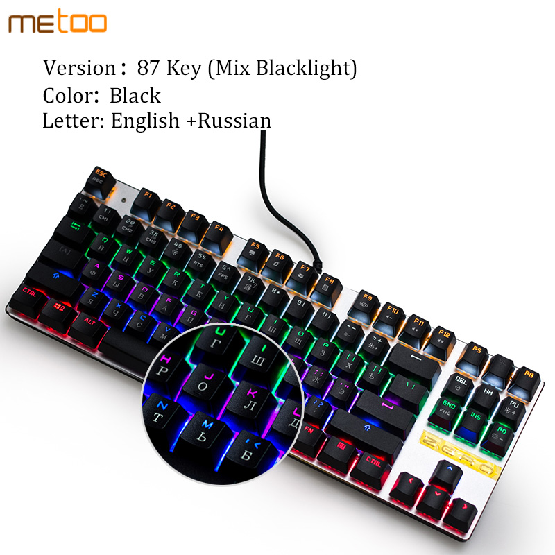 Metoo Mechanical Keyboard 87/104 Anti-ghosting Lum... – Vicedeal