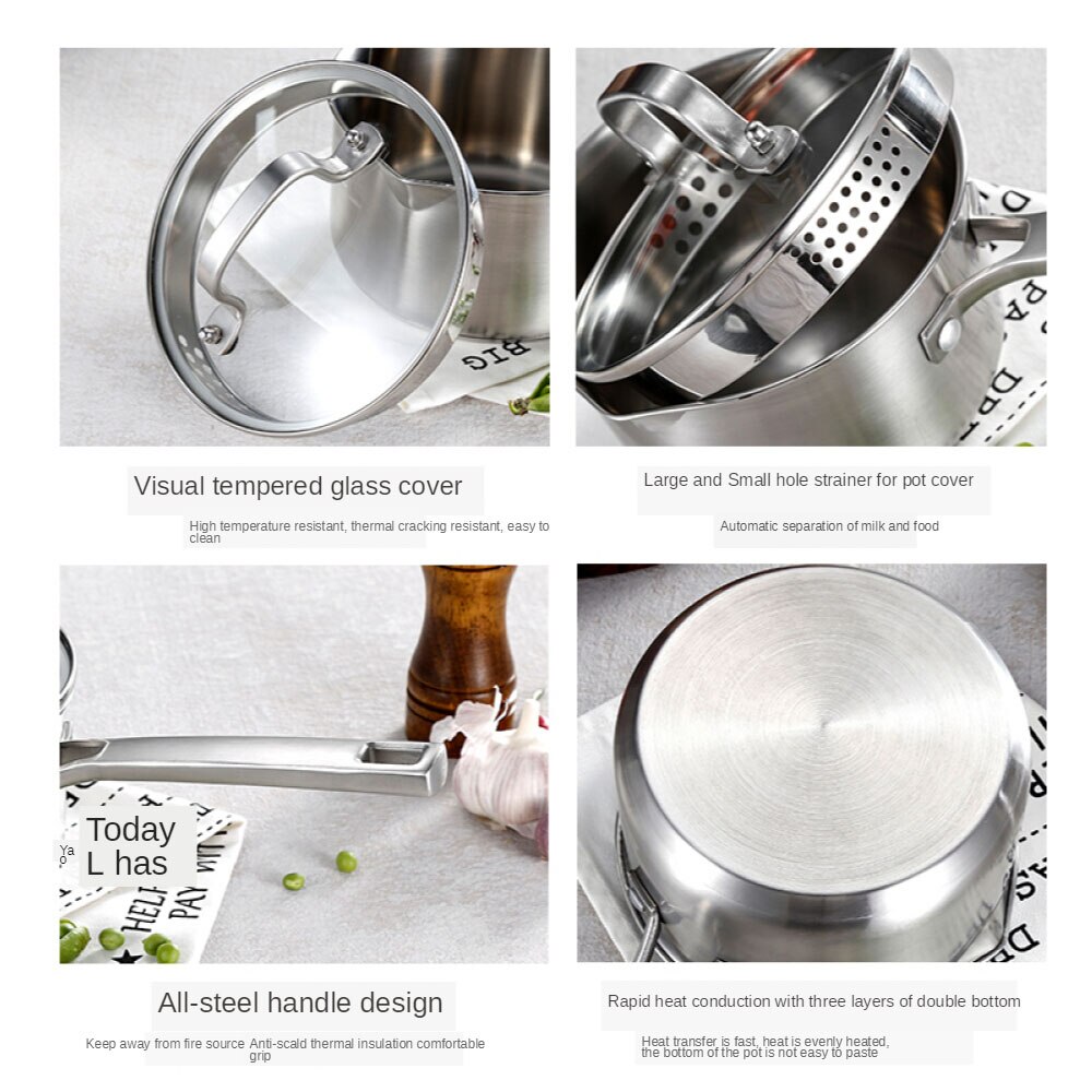 Metal Milk Saucepan Kitchen Cookware Kitchen Boili... – Grandado