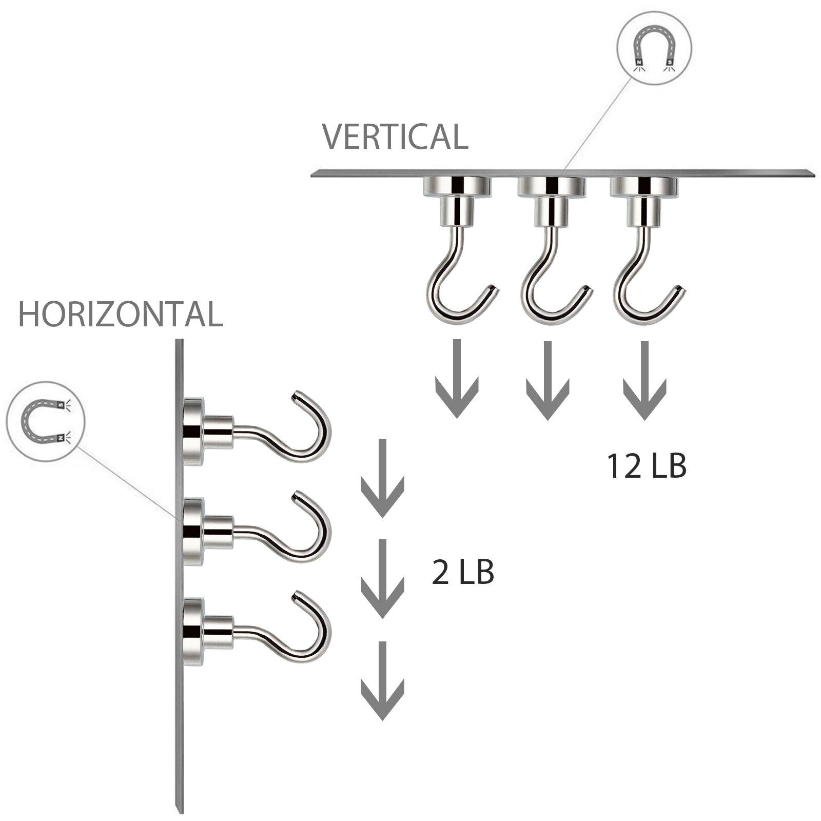 TANiCE-ganchos magnéticos de 10/20 Uds., soporte d... – Grandado