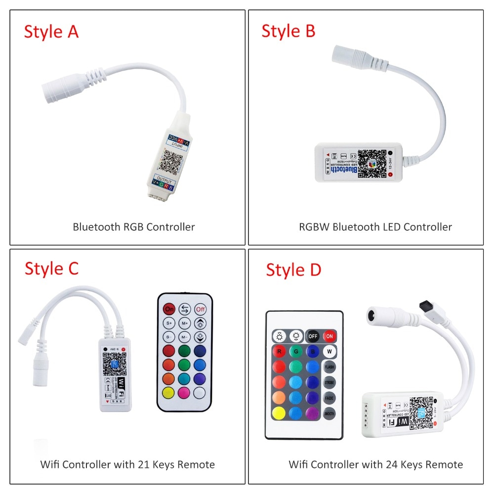Mini RGB RGBW Clever Regler DC5V 12V 24V LED Strei... – Grandado