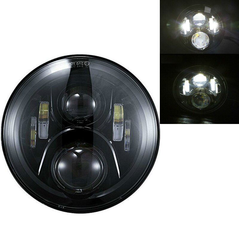 7 zoll Motorrad LED Scheinwerfer Schwarz für Kawas... – Grandado