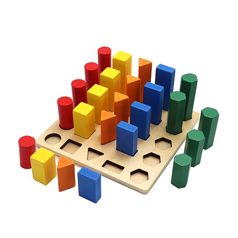 Wooden Toys Finger Grab Board Color Plug Stick Edu... – Grandado