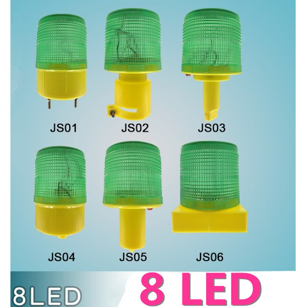8 LED Solar Powered Traffic Warning Light, green/r... – Grandado