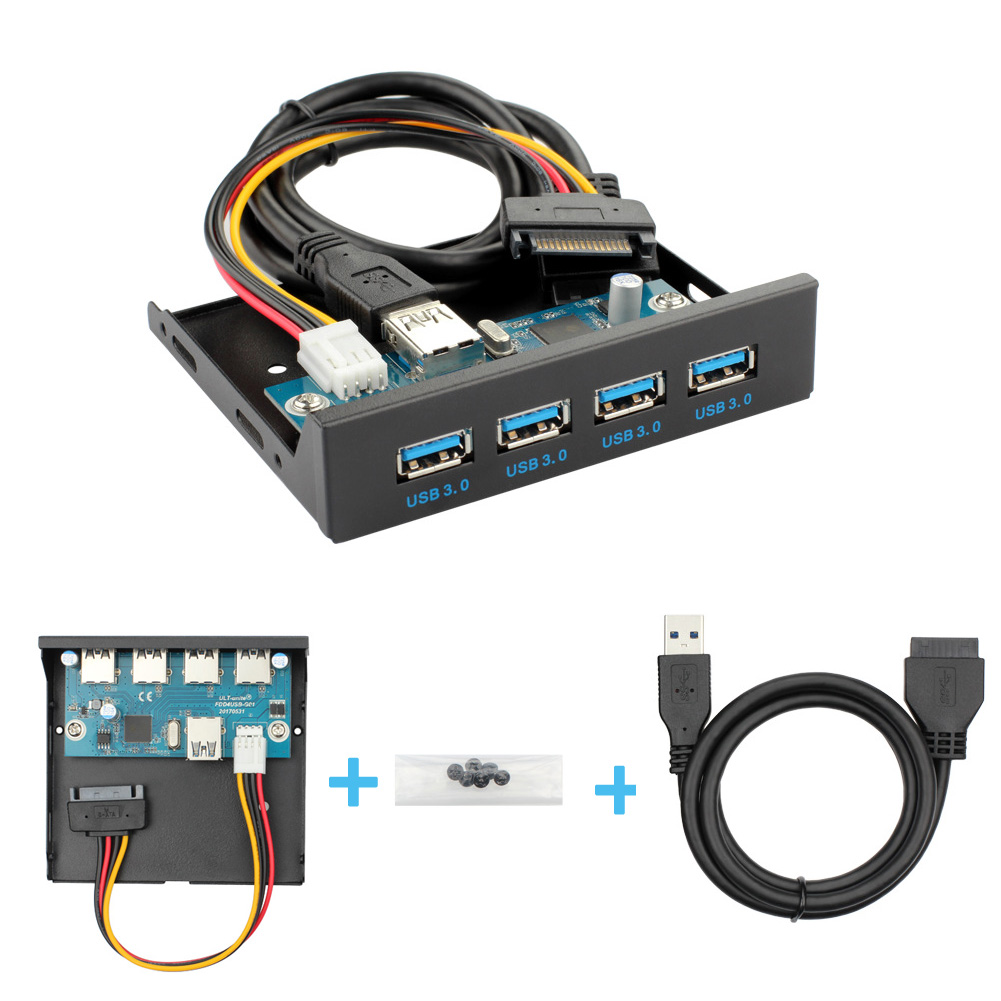 USB 3.0 4 Ports 3.5 inch Metal Front Panel 20 Pin ... – Vicedeal