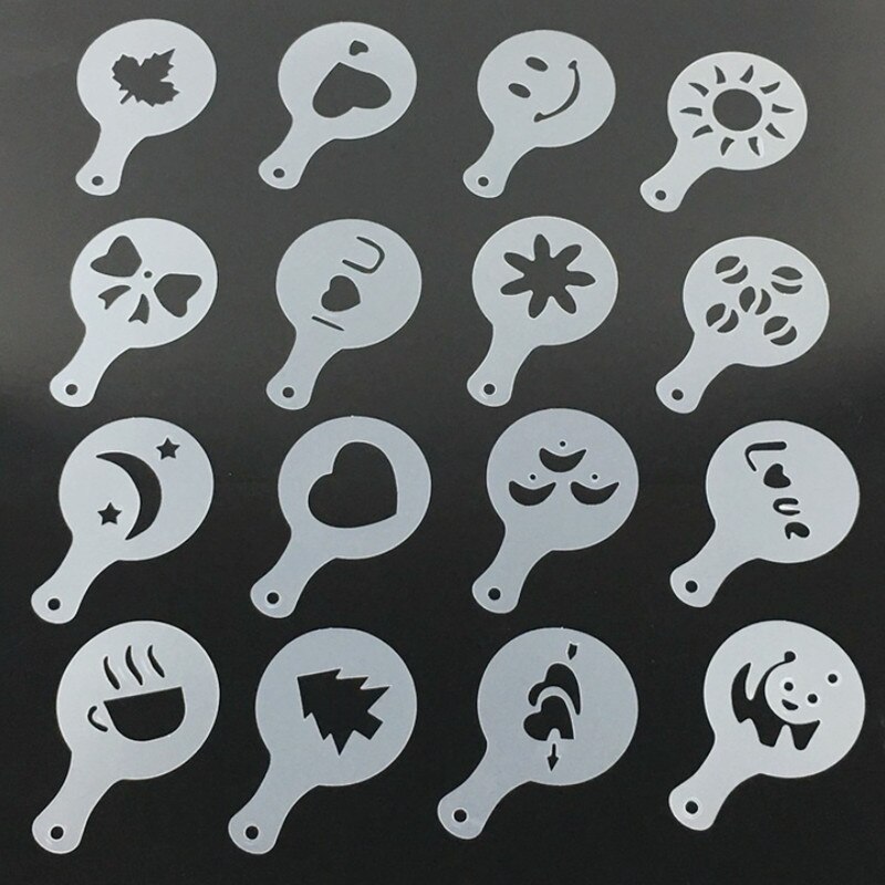 16Pcs Koffie Stencils Cappuccino Fancy Afdrukken M... – Vicedeal