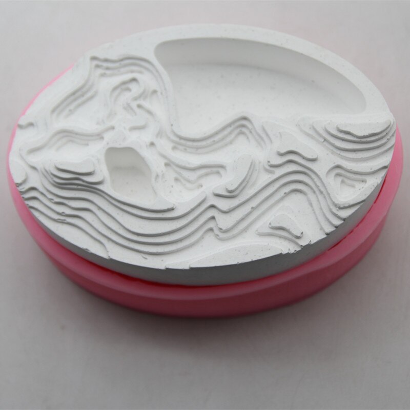 Oval Trapezoid Rockery Concrete Flower Pot Silicon... – Grandado