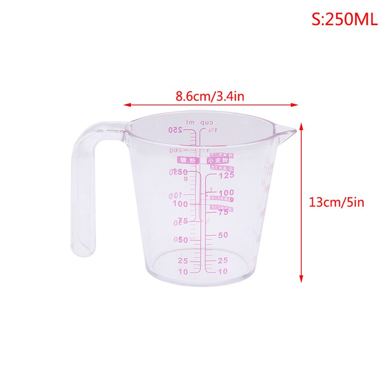 250/500ml Plastic Measuring Cup Clear Scale Show T... – Grandado
