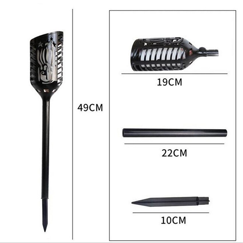 3-Modes Solar 102 LED Flame Flickering Lawn Lamps ... – Grandado