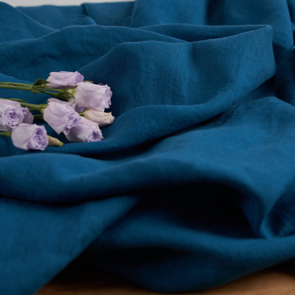 pure flax fabrics Sand washed yarn dyed fabric Spr... – Grandado