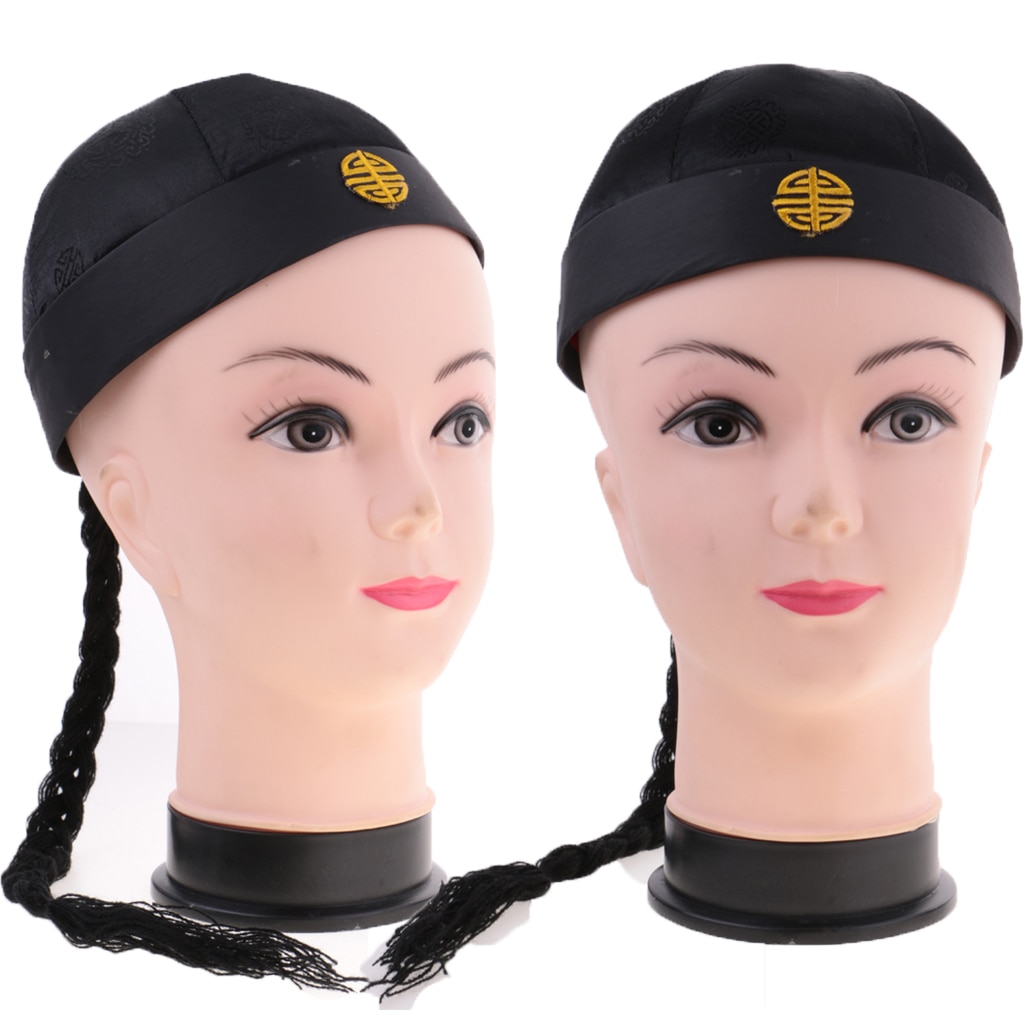 2x Novelty Adults Black Chinese Oriental Cap With ... – Vicedeal