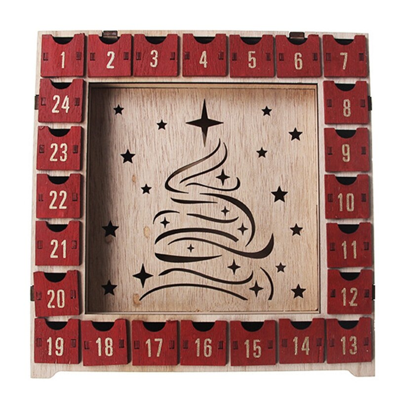 Christmas Wooden Advent Calendar Countdown Decorat... – Grandado