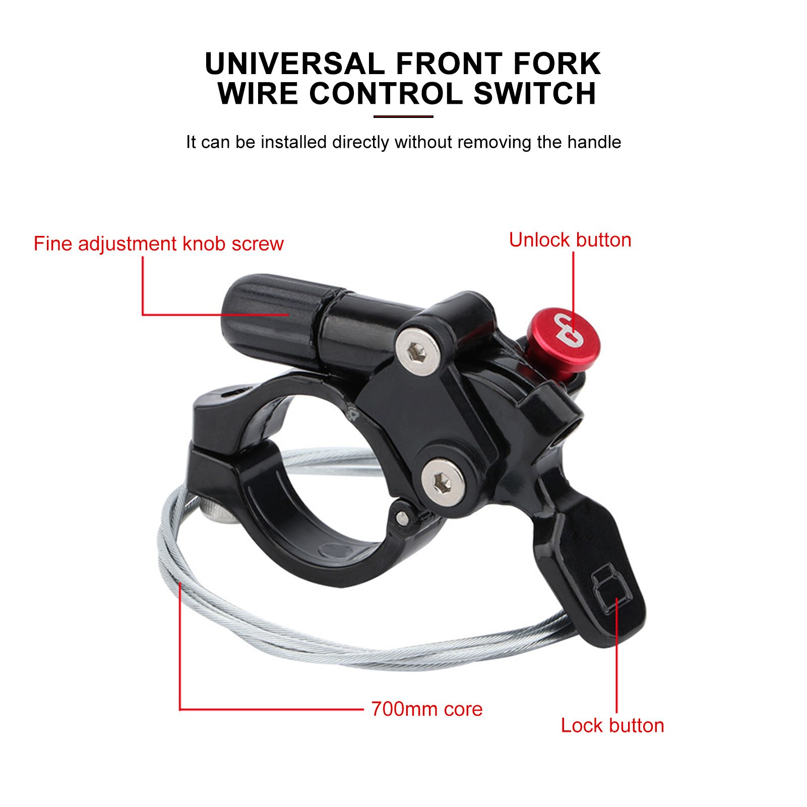 Remote Lockout Wire Lever With Cable Mountain Bike... – Grandado