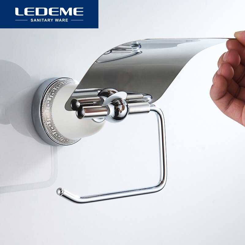 LEDEME Toilet Paper Holder Ceramic Base Wall Mount... – Grandado
