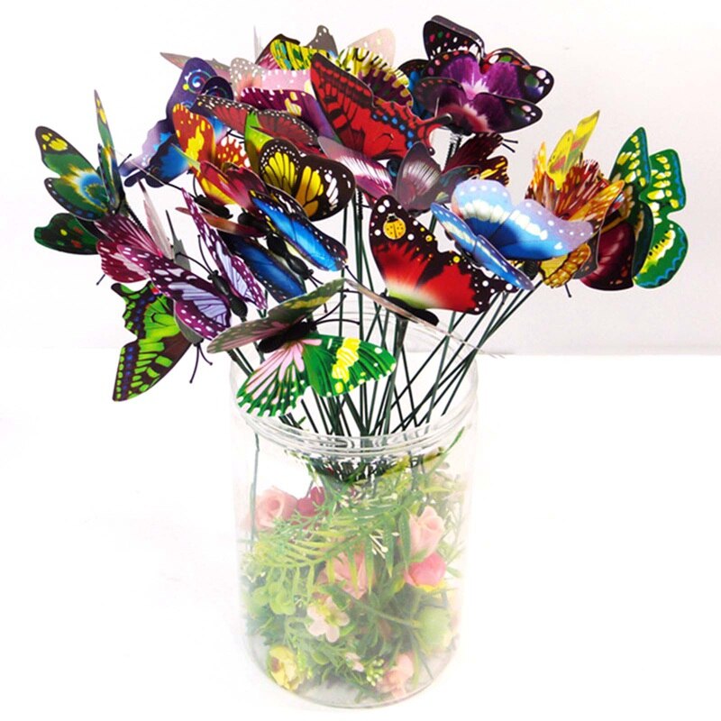 50Pcs/Set Butterflies Garden Yard Planters Colorfu... – Vicedeal