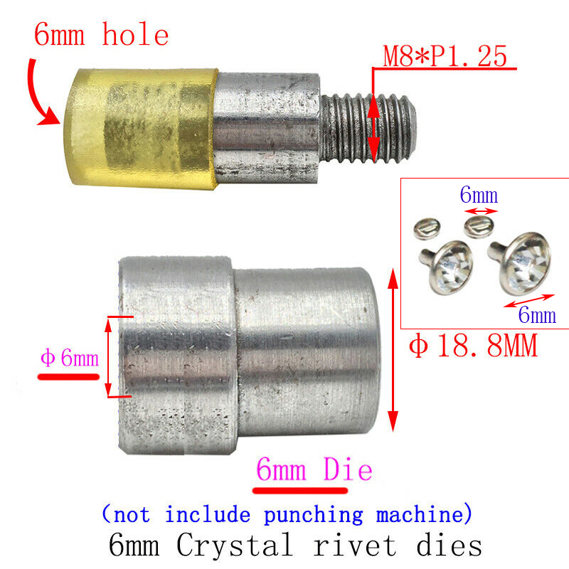 1sets 6mm/8mm Crystal Rhinestone Klinknagels Sterf... – Grandado