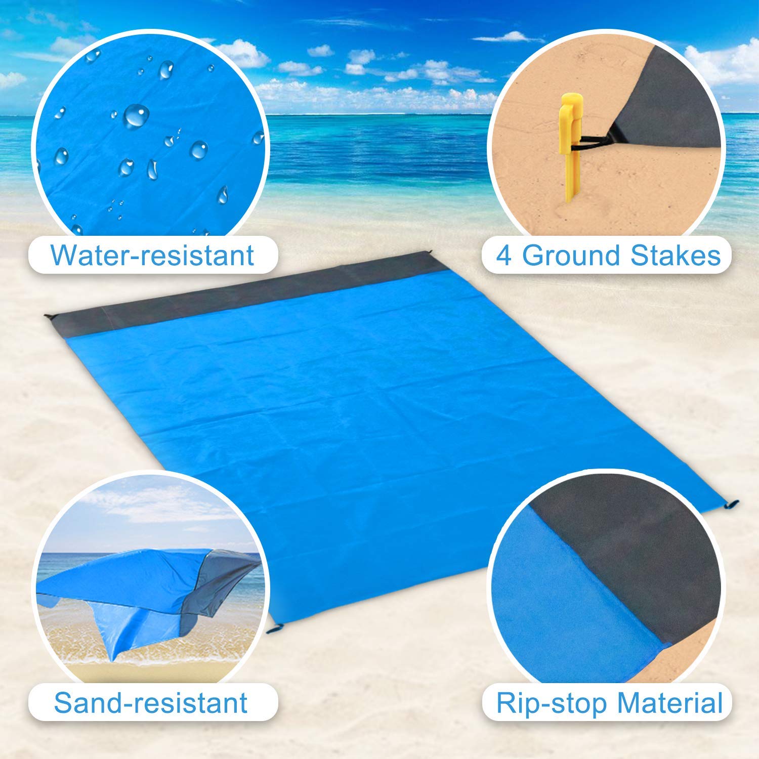 Outdoor Camping Mat Beach Mat Travel Magic Sand Fr... – Grandado
