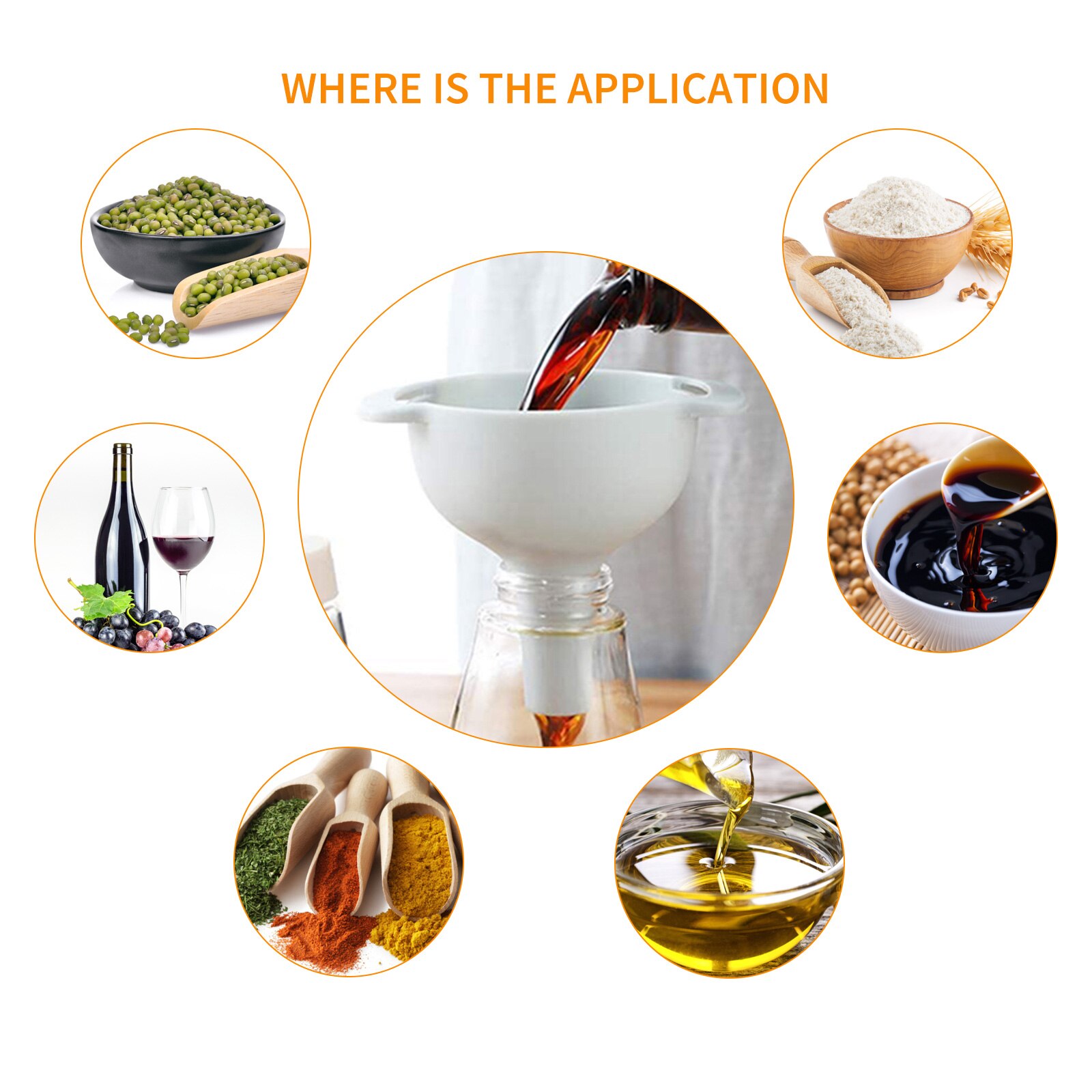 Grade Funnel 3 Strainer Filter Long Neck Funnel Li... – Grandado