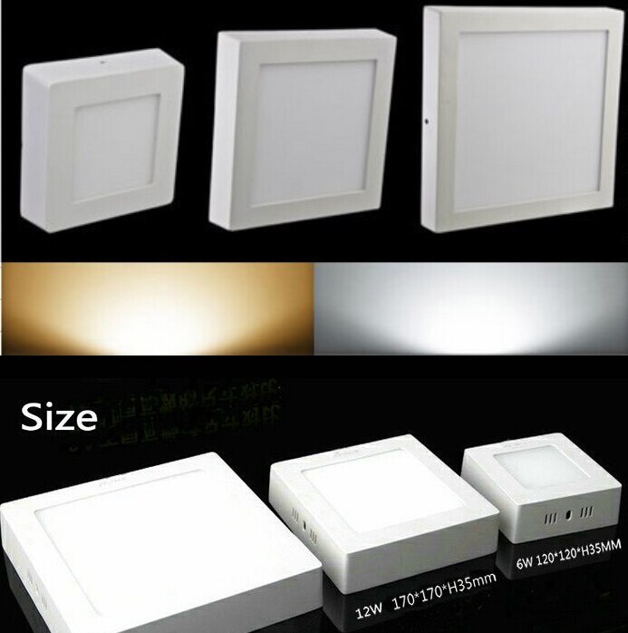 Vierkante opbouw led plafondlamp panel downlight p... – Grandado