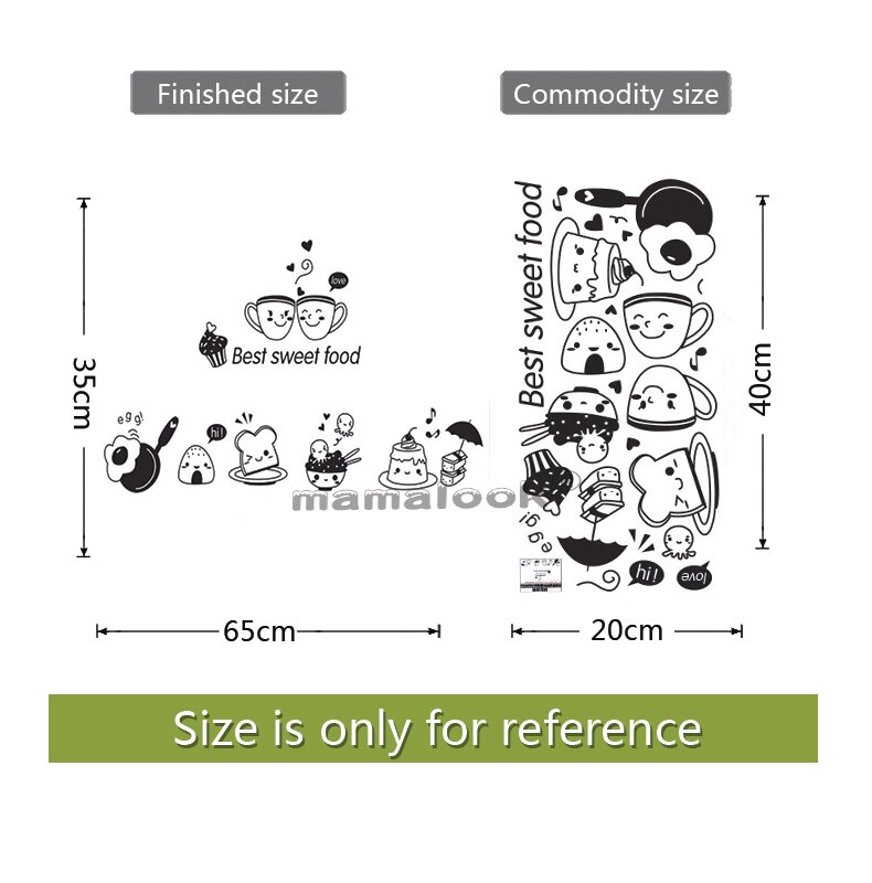 Kitchen Wall Stickers Coffee Sweet Food DIY Wall A... – Vicedeal